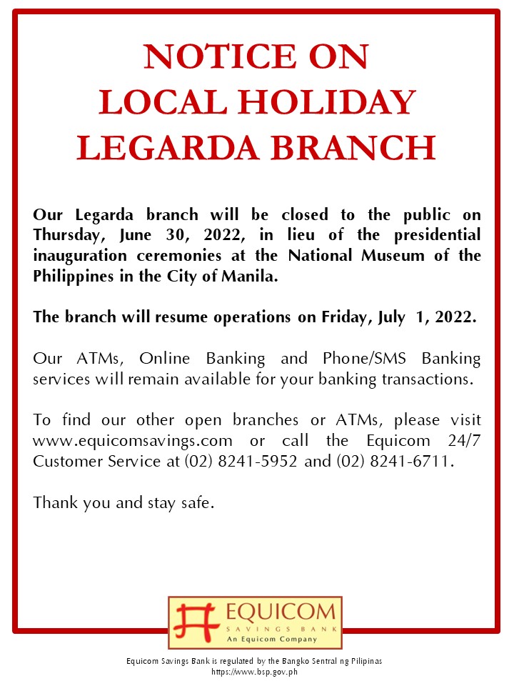 Equicom Advisory - Equicom Savings Bank