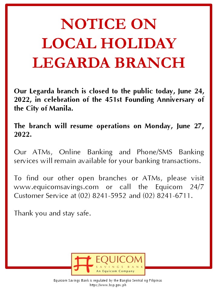 Equicom Advisory - Equicom Savings Bank